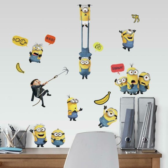 Roommates | Wall Decor | Minions Rise Of Gru Peel Stick Wall Decals 3 ...